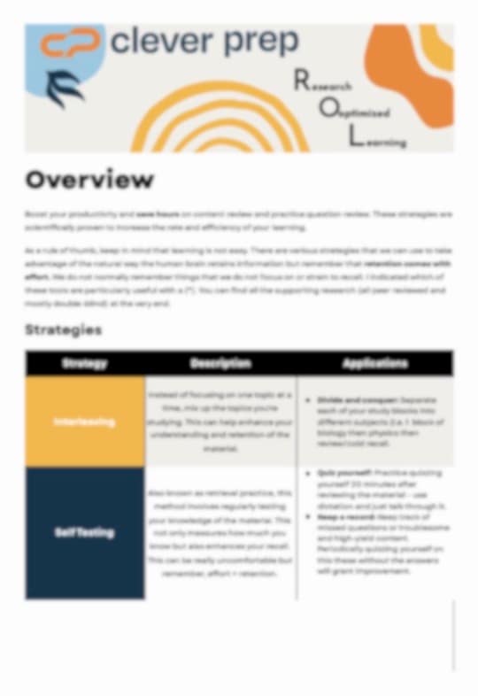 Optimize Your Learning - Clever Prep